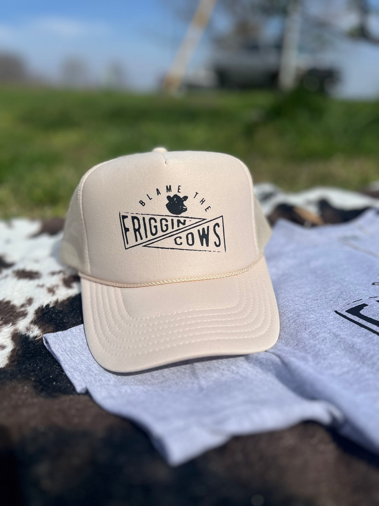 Blame The Friggin’ Cows Trucker Hat – Diamond B